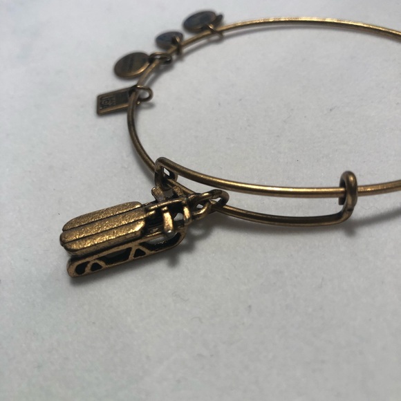 Alex and Ani | Jewelry | Fwp Alex And Ani Team Usa Sled Charm Wire Bangle See Free Offer Below ...